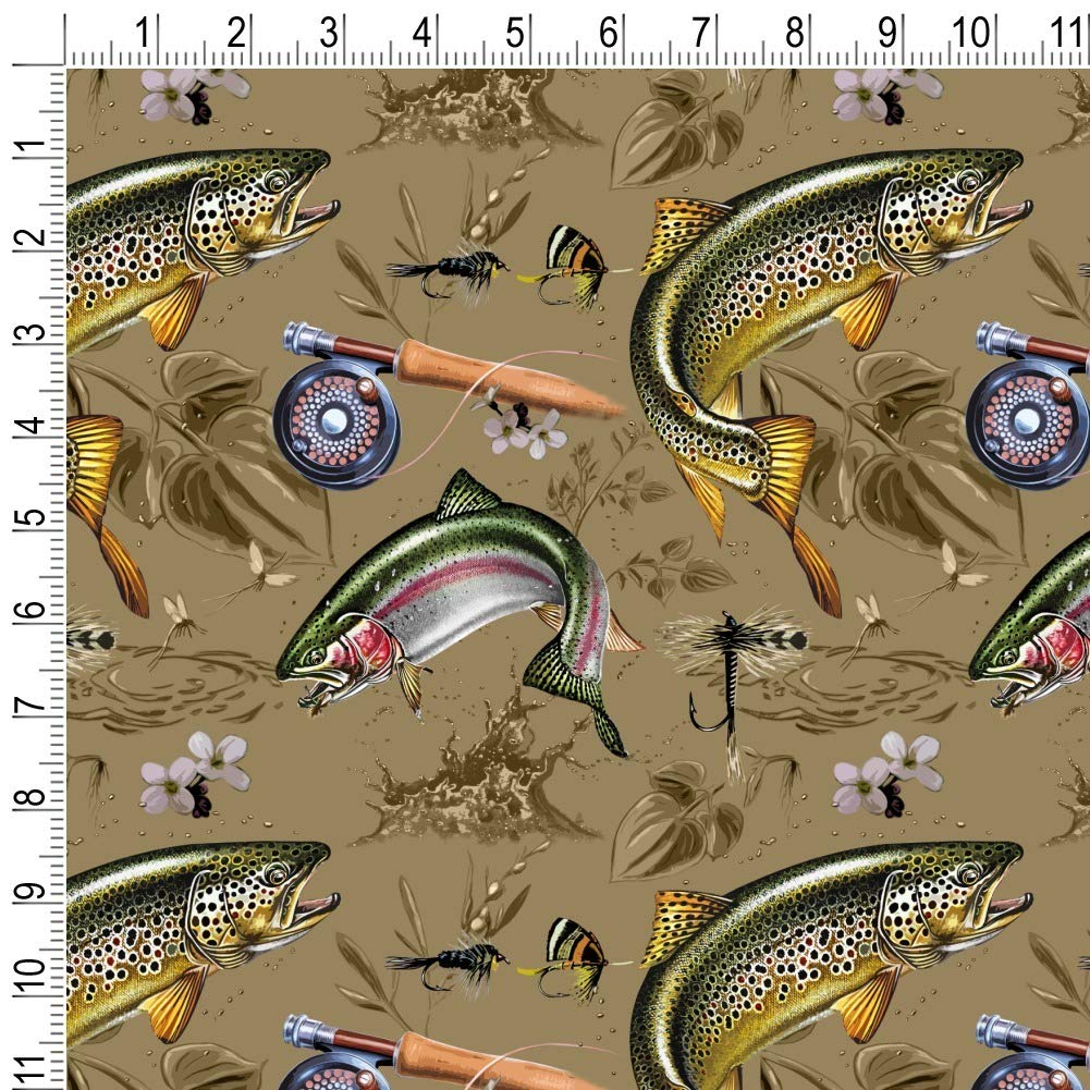 GRAPHICS & MORE Trout Stream Fish Fly Fishing Rod Reel Gift Wrap Wrapping Paper Rolls