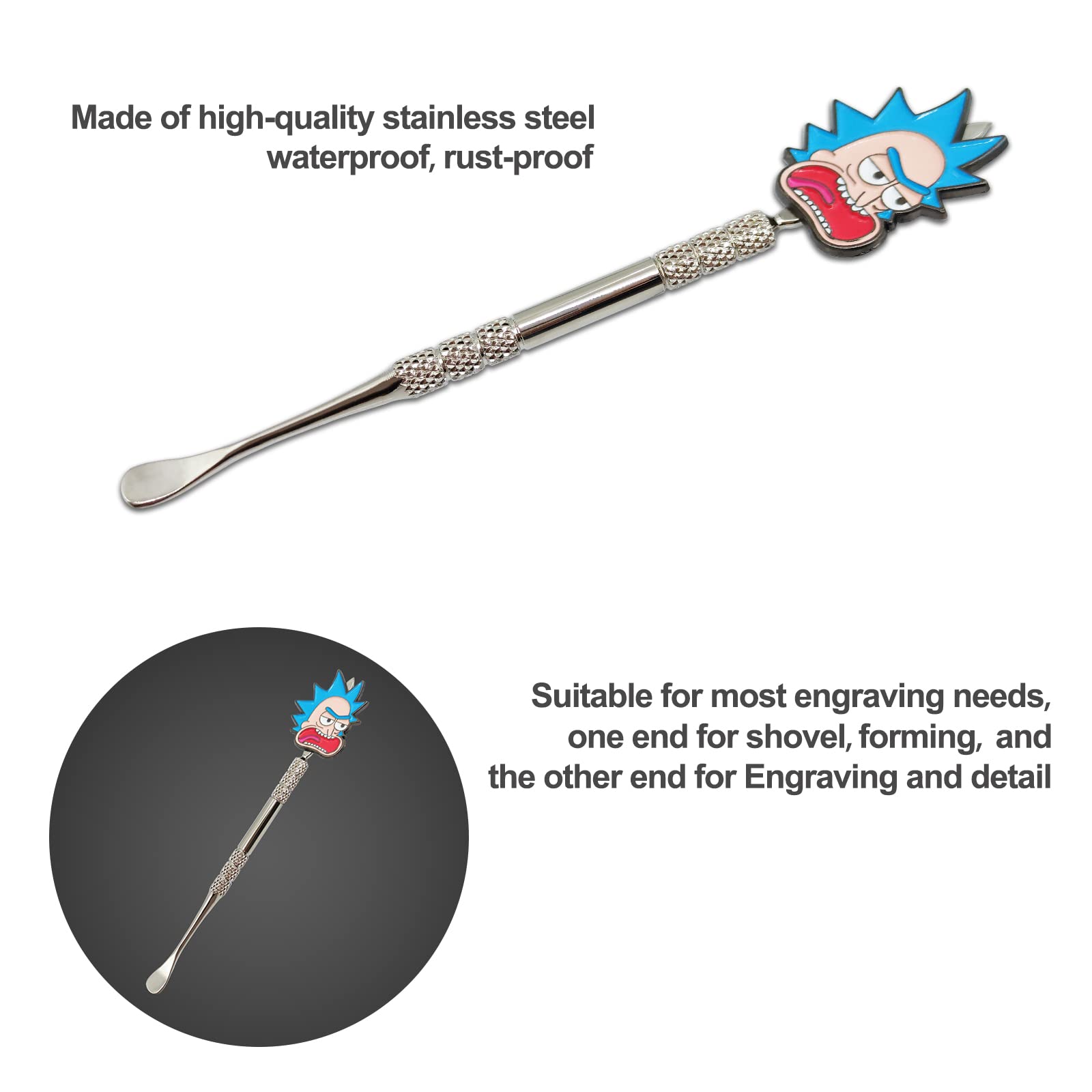Waxmaid 2 Packs Wax Carving Tool, 4.7 inch Cartoon Toy Gift Stainless Steel Wax Sculpting Tool