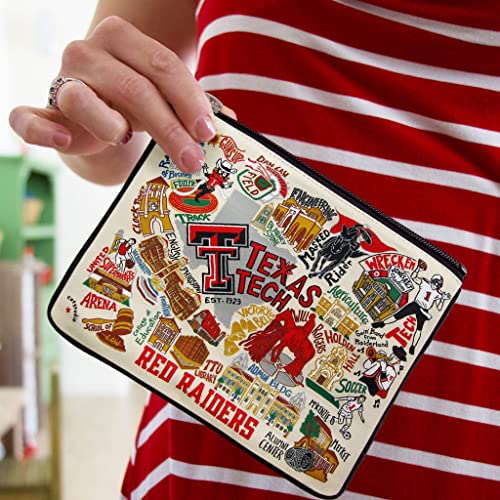 Catstudio Texas Tech University Collegiate Zipper Pouch Purse | Holds Your Phone, Coins, Pencils, Makeup, Dog Treats, & Tech Tools