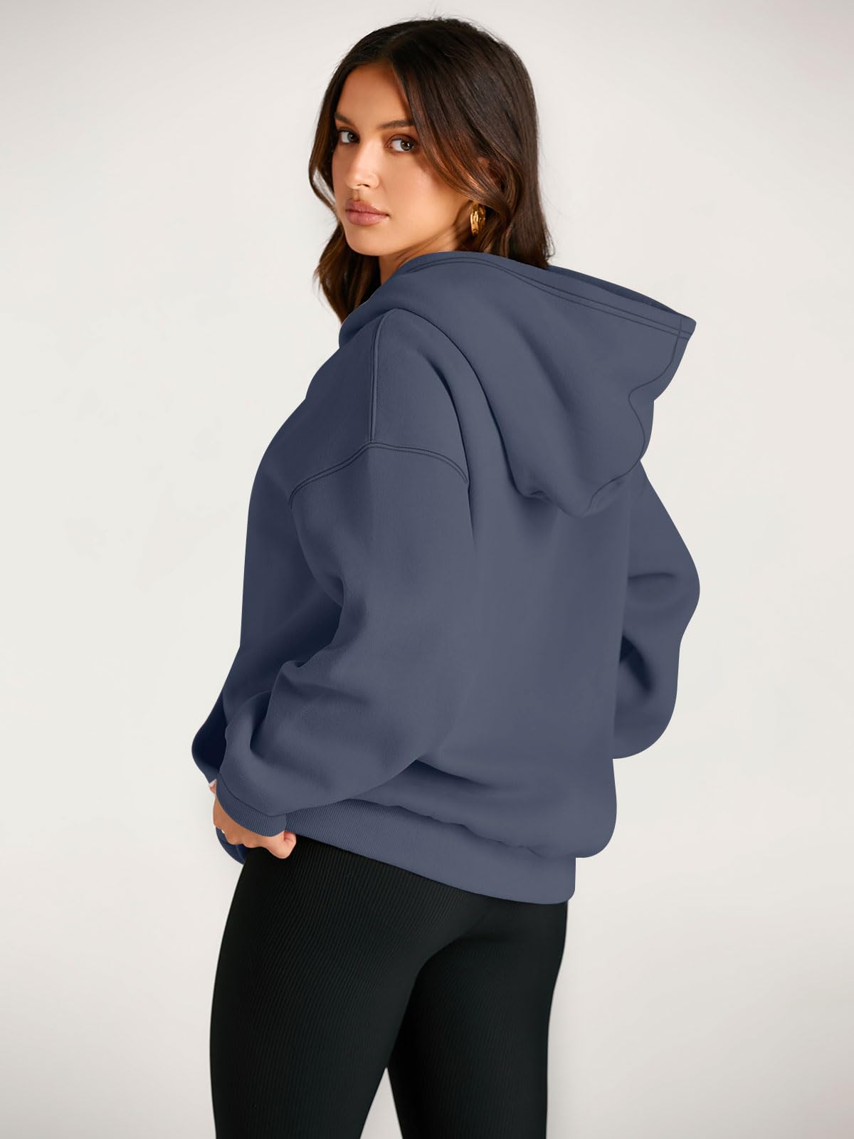 EFAN Womens Hoodies Oversized Sweatshirts Pullover Fleece Sweaters Long Sleeve Winter Fall Outfits Fashion Y2k Clothes GreyBlue S