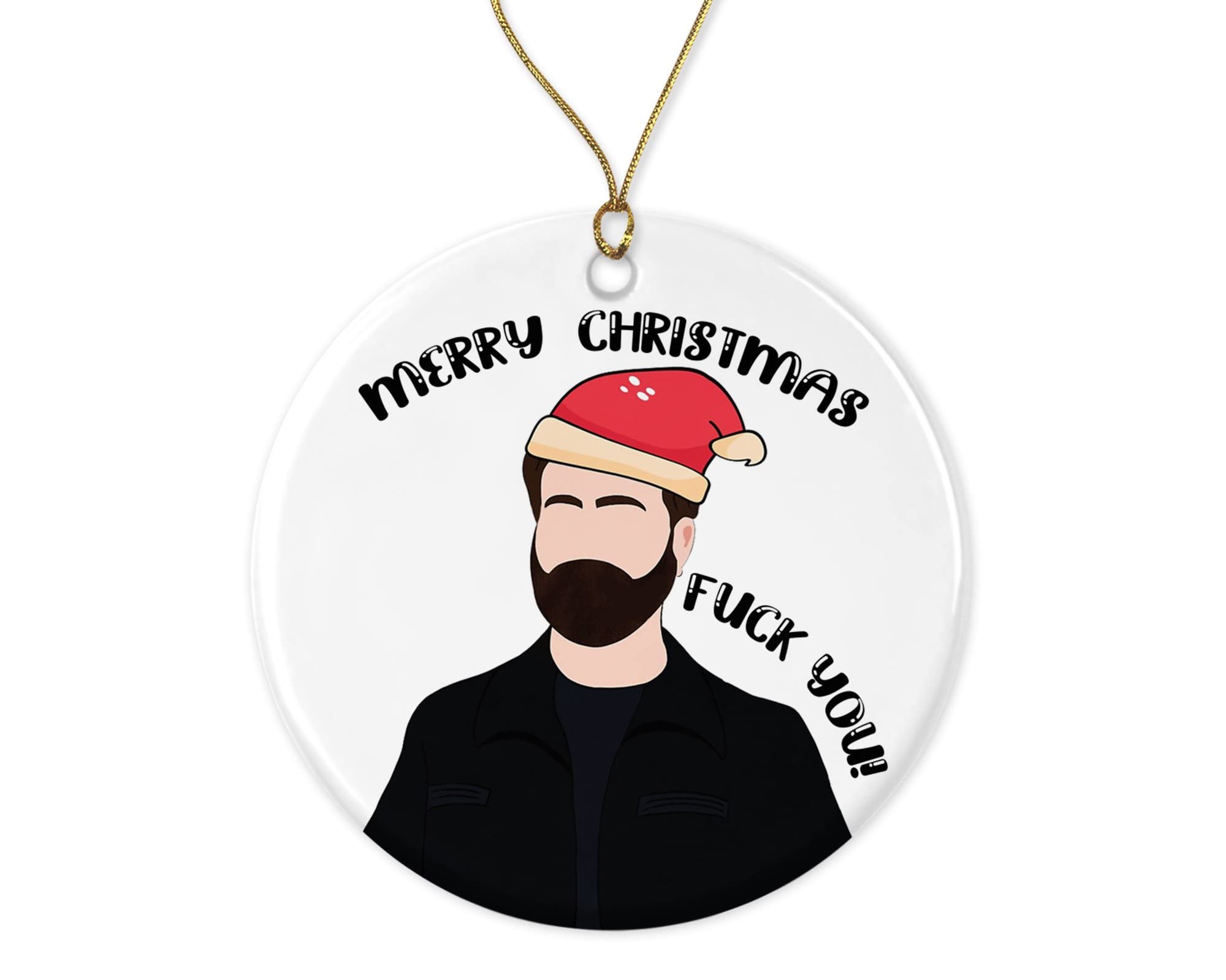 MT Gifts Roy Ornament - Christmas Ornament - Ted Lasso Ornaments - Christmas Tree Decor Ted Lasso Inspired Ornaments Printed on Both Sides, White