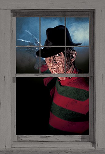 WOWindow Posters Freddy's Ready Nightmare on Elm Street Halloween Window Decoration 34.5"x60" Backlit Poster, Pkg of 1