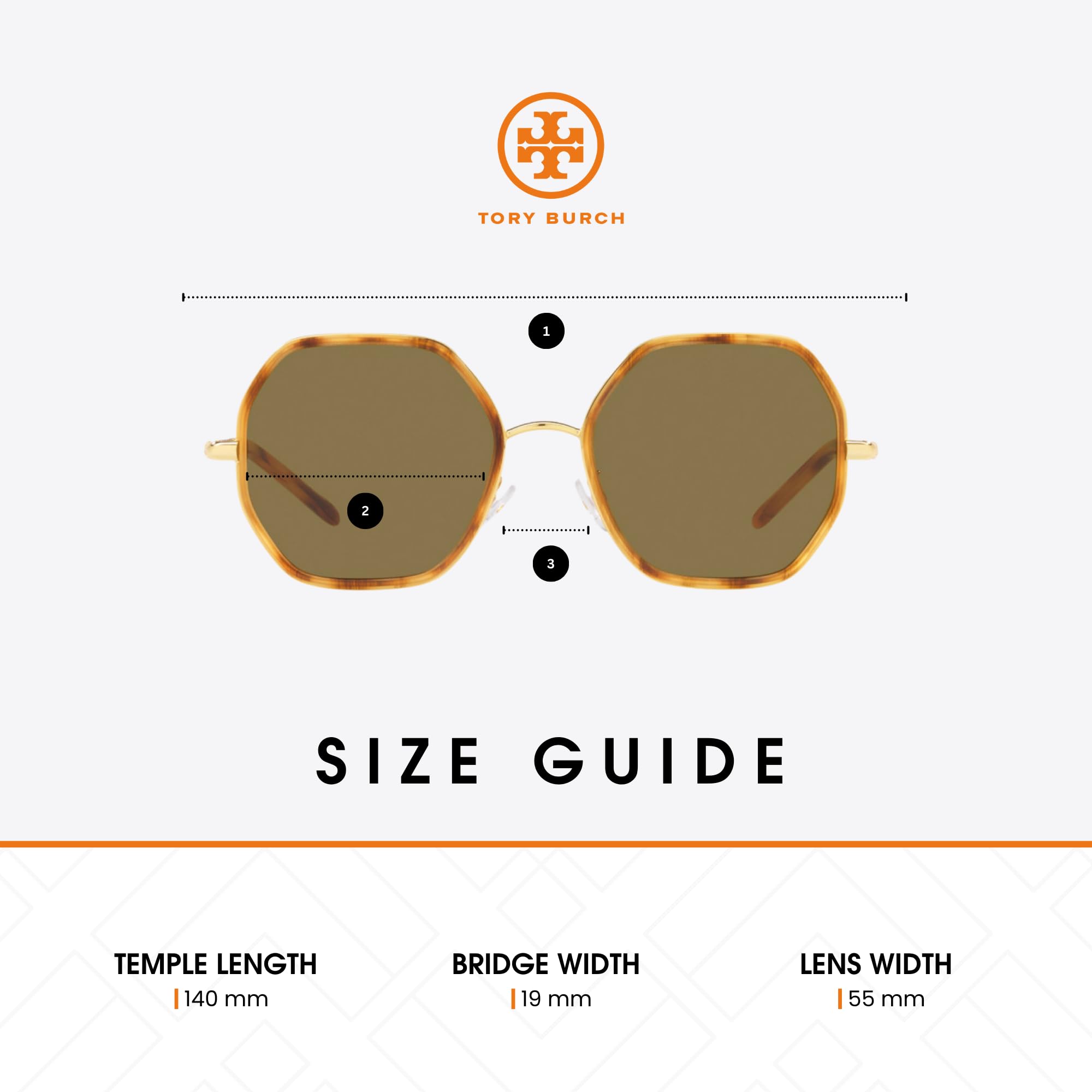 Tory Burch TY6092 332873 55MM Honey Wood/Solid Brown Irregular Sunglasses for Women + BUNDLE With Designer iWear Eyewear Kit