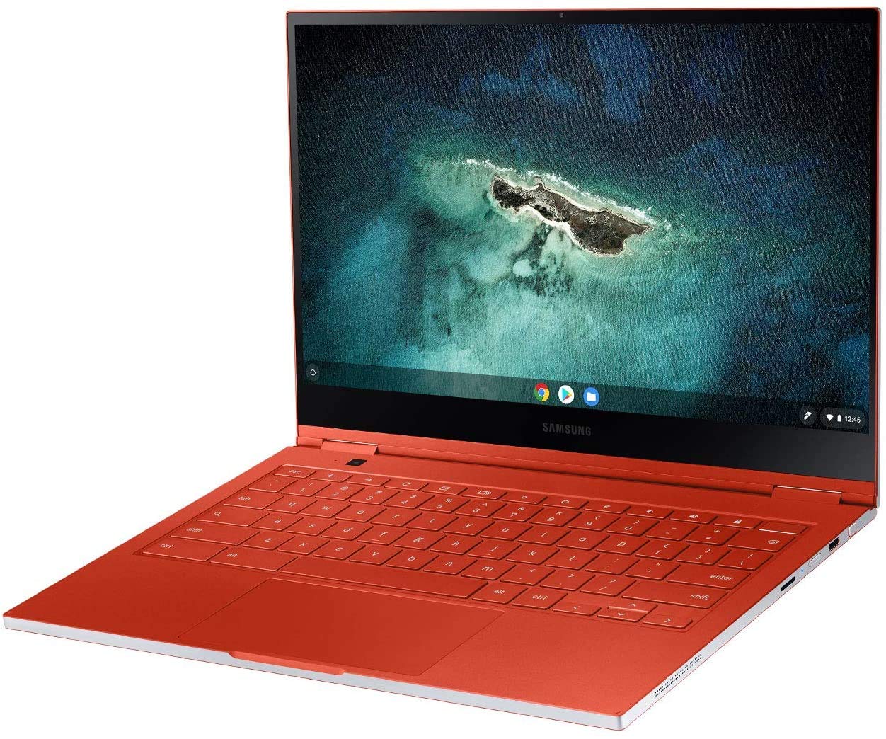SAMSUNG 13.3" Galaxy Chromebook Laptop Computer w/ 256GB Storage, 8GB RAM, 4K AMOLED Touchscreen Display, HD Intel Core I-5 Processor, Ultra Slim, US Warranty, Fiesta Red