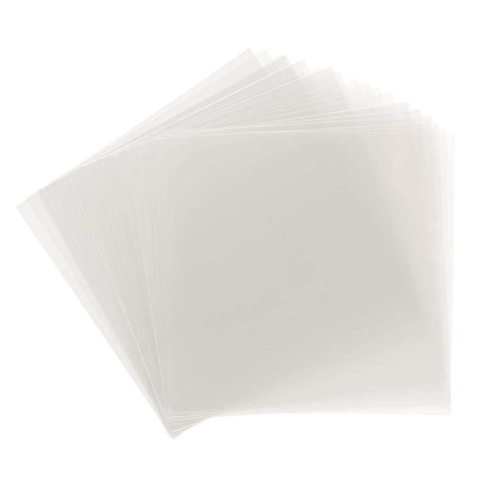 Samsill 50 Pack 12" x 12" .007" Clear Craft Plastic Sheets Compatible with Cricut, Stencils, Cards, Journals, Crafts, 3D Embellishments, Clear Craft Plastic,Acetate