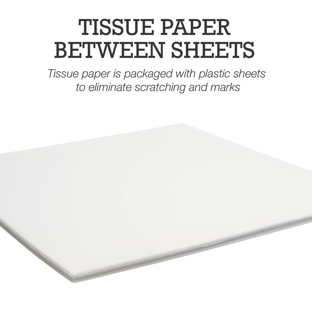 Samsill 50 Pack 12" x 12" .007" Clear Craft Plastic Sheets Compatible with Cricut, Stencils, Cards, Journals, Crafts, 3D Embellishments, Clear Craft Plastic,Acetate