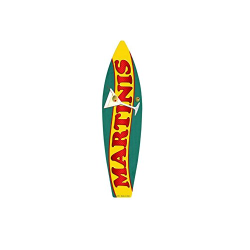 Bundle: Surfboard Wall Art Decor, Metal Drinks Beach Signs - Cold Beer Surfboard Sign, Tiki Bar Surfboard Sign, Margarita Surfboard Sign & Martinis Surfboard Sign