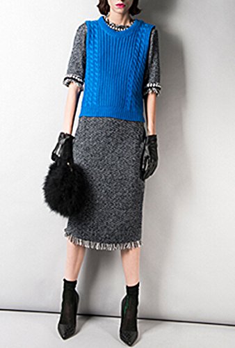 Zarapack Womens' Genuine Fluffy Feather Fur Clutch Shoulder Bag (Black)