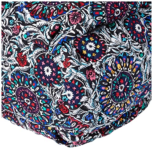 Vera Bradley Women's Cotton Glenna Satchel Purse, Stained Glass Medallion - Recycled Cotton, One Size