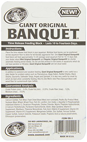 Zoo Med Laboratories AZMBB3 Giant Banquet Block Feeder, 1 Count (Pack of 1)
