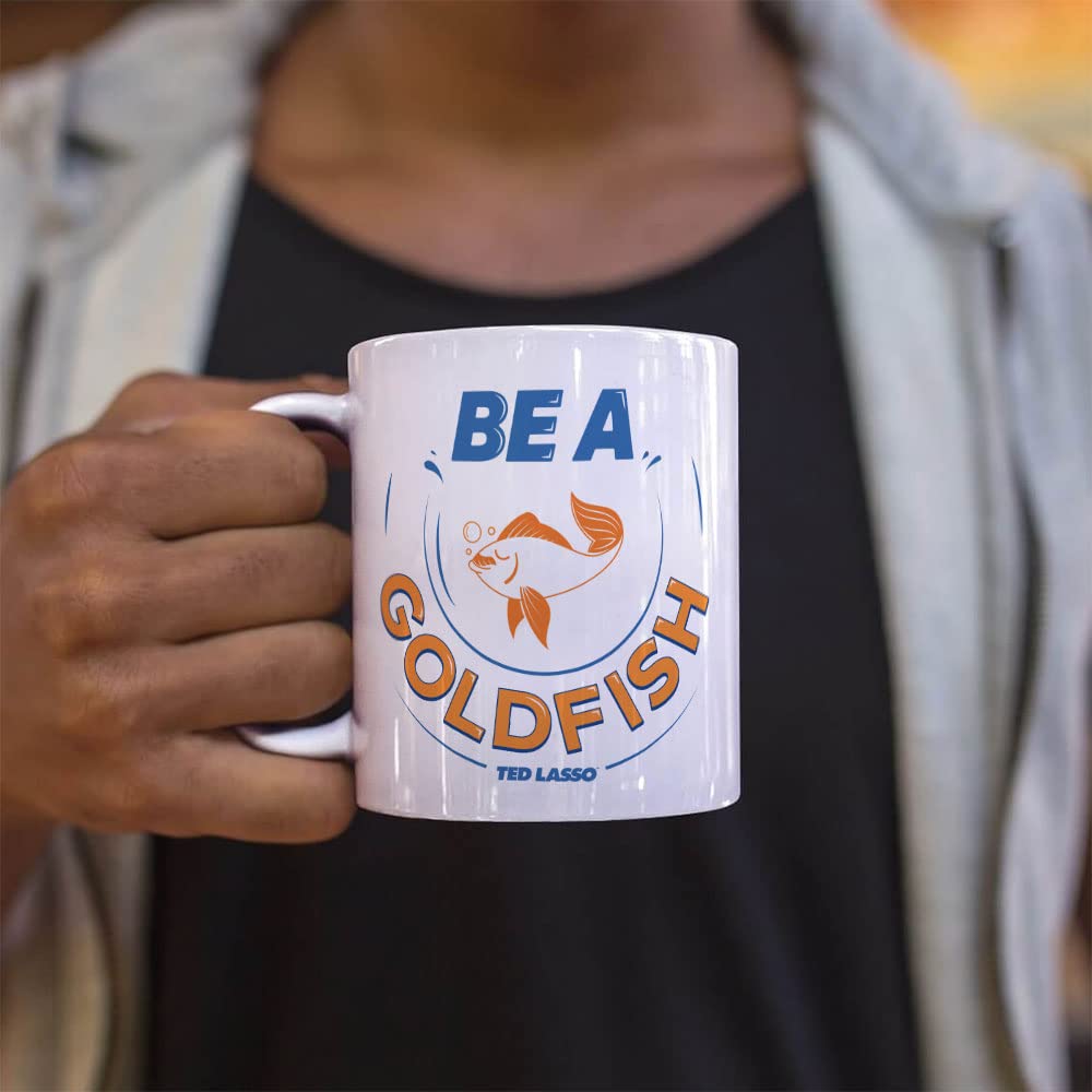Trend Setters Ted Lasso – Be A Goldfish – One 11 oz Ceramic Coffee Mug – Officially Licensed Merchandise - Perfect for Gifting or Collecting