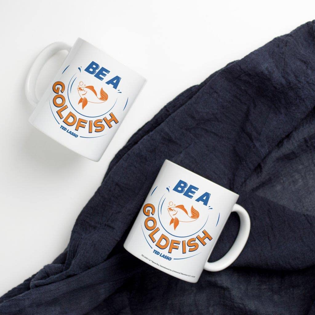 Trend Setters Ted Lasso – Be A Goldfish – One 11 oz Ceramic Coffee Mug – Officially Licensed Merchandise - Perfect for Gifting or Collecting