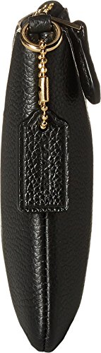 COACH Polished Pebble Small Wristlet Li/Black One Size