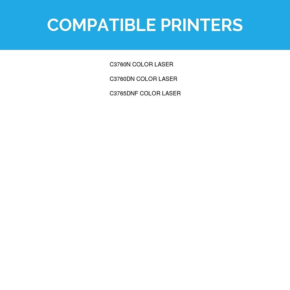 LD Products Compatible Toner Cartridge Replacements for Dell Color Laser C3760 C3765 Extra High Yield (331-8429 Black, 331-8432 Cyan, 331-8431 Magenta, 331-8430 Yellow, 4-Pack)