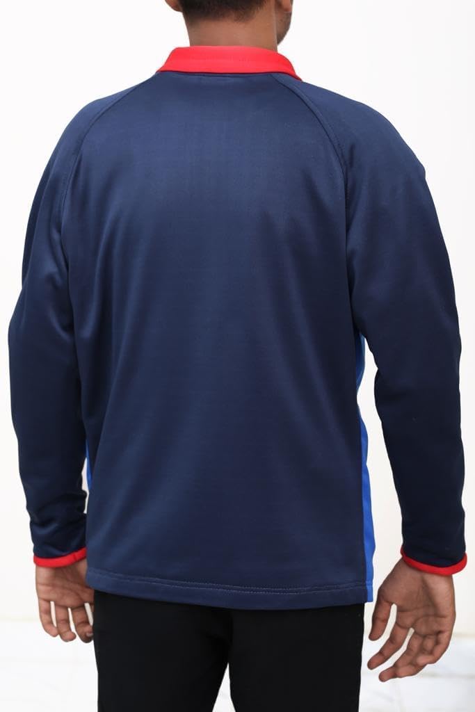 Albino Fashion Mens Track Lightweight Football Coach Track Blue Polyester Jacket (US, Alpha, Large, Regular, Regular, Blue)