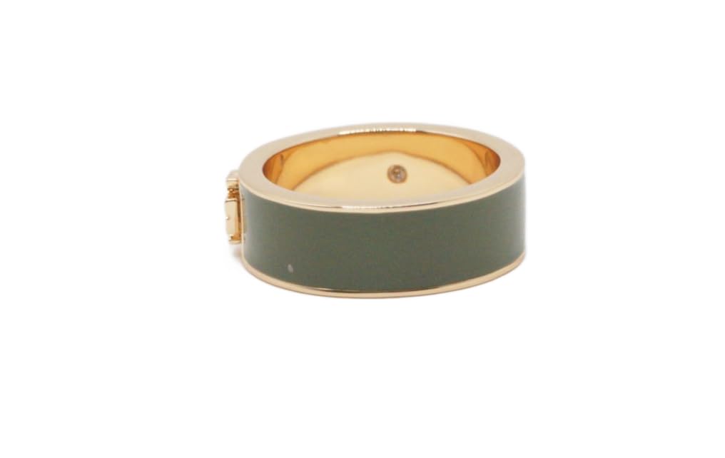 Tory Burch 88443 Tory Gold Tone/Green Small Enamel Inlay Women's Ring Size 9
