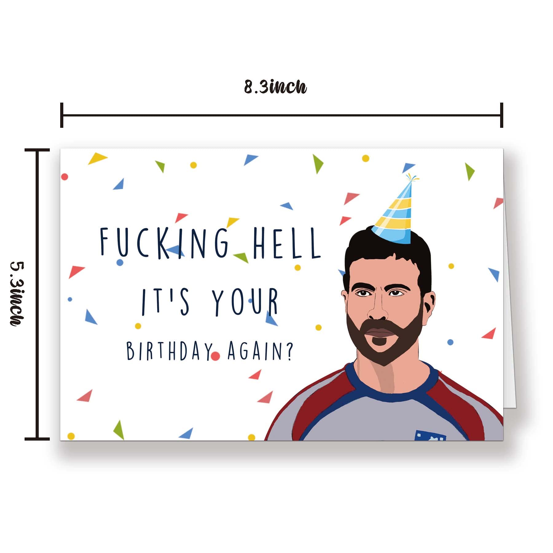 Longkado Funny Roy Kent Birthday Card, Humorous Lasso Bday Card for Him Her, Special Birthday Greeting Card