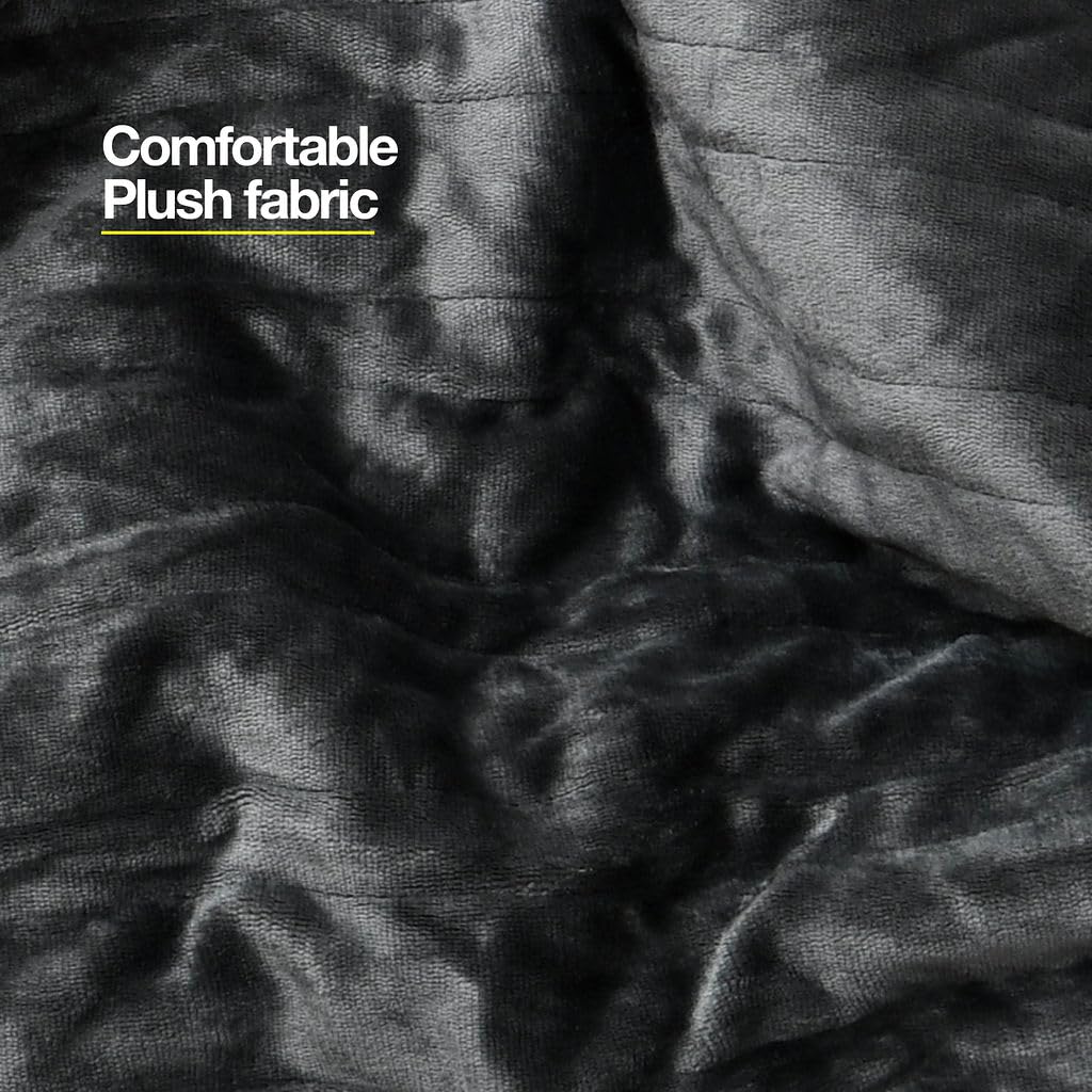 Heated Blanket, Machine Washable Extremely Soft and Comfortable Electric Blanket Throw Fast Heating with Hand Controller 10 Heating Settings and auto Shut-Off (Gray, 50 x 60)
