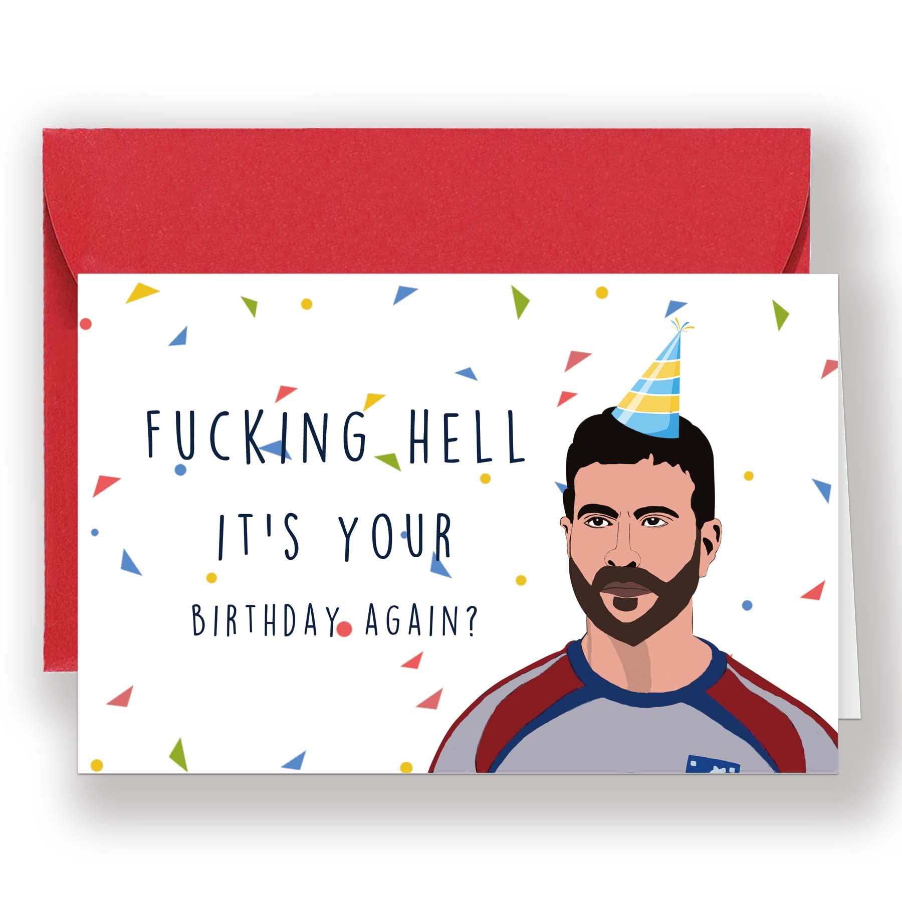 Longkado Funny Roy Kent Birthday Card, Humorous Lasso Bday Card for Him Her, Special Birthday Greeting Card