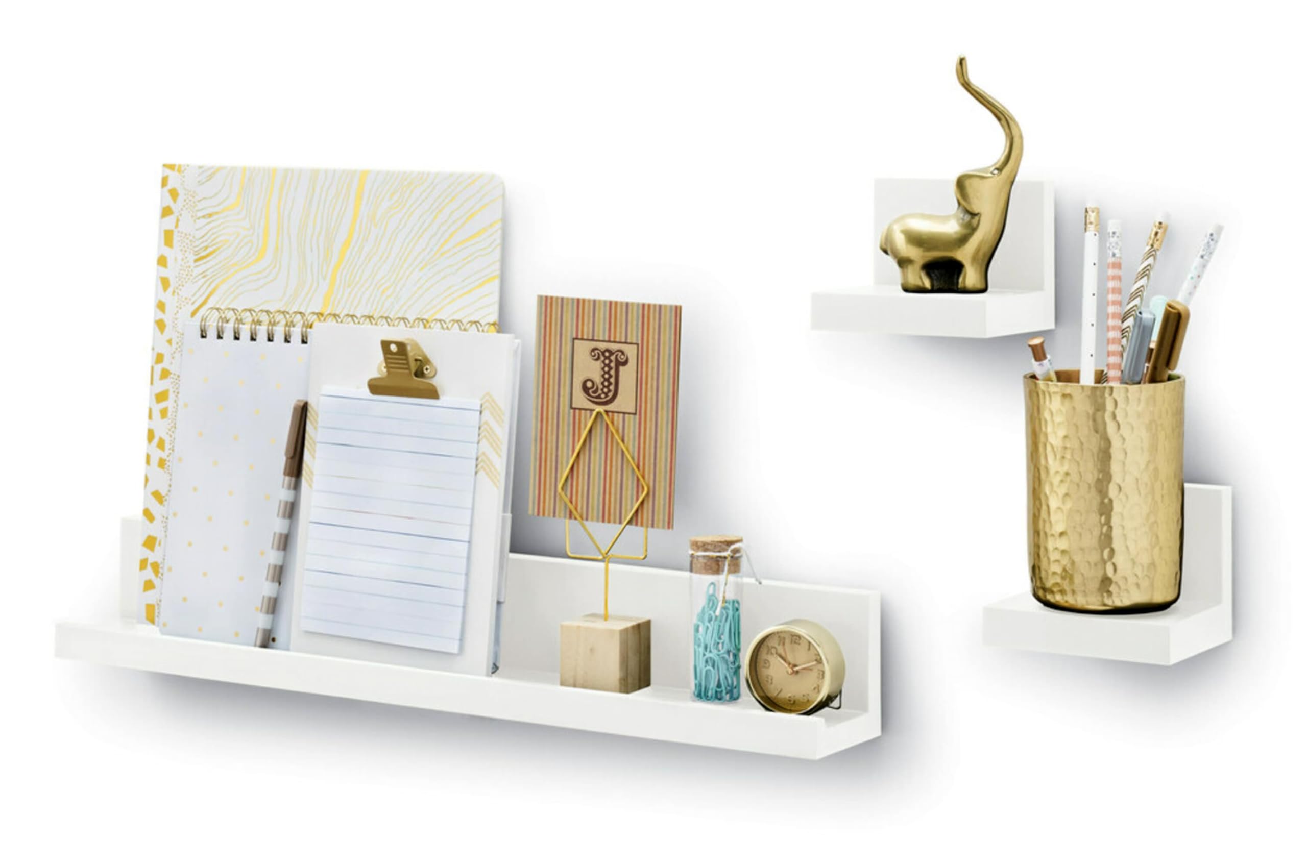 Command Display Ledges, Quartz, 2-Ledges, 8-Medium Foam Strips (HOM23Q-2ES), Great for dorm decor