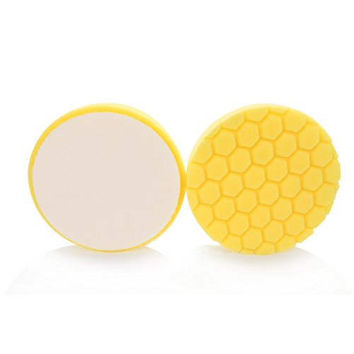 Chemical Guys BUFX_101_HEX Hex-Logic Self-Centered Heavy Cutting Pad, Yellow (7.5 Inch Fits 7 Inch Backing Plate)