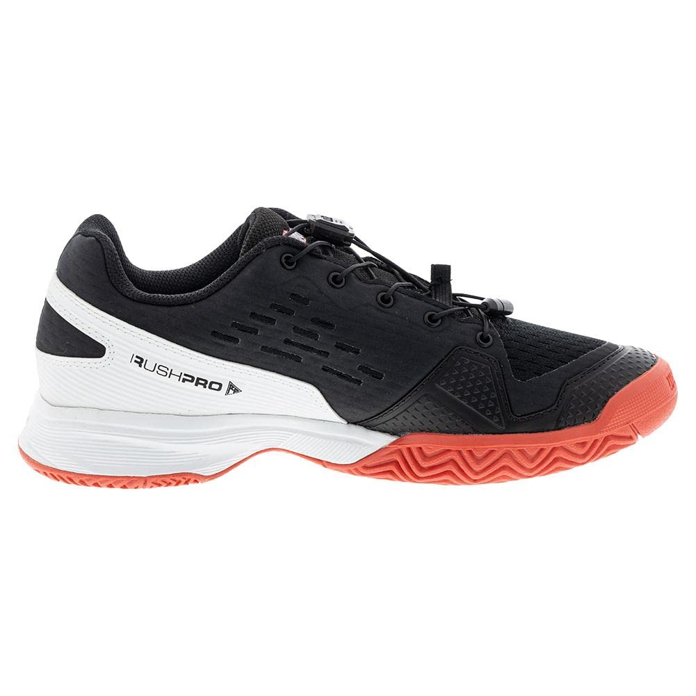 WILSON Juniors` Rush Pro 4.0 QL Tennis Shoes Black and White