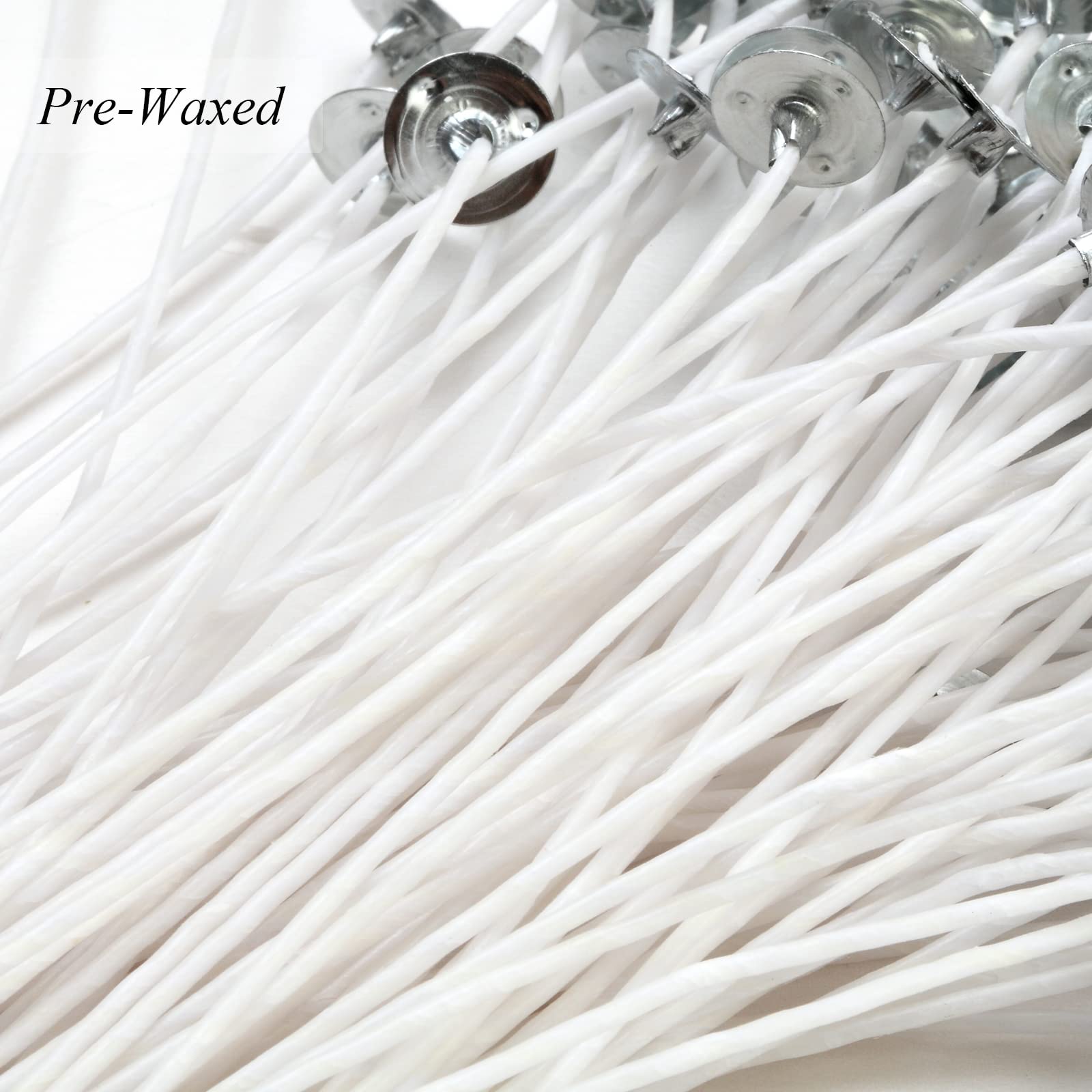 Candle Wick,100 Piece Candle Wicks for Candle Making DIY, 6 Inch Pre-Waxed Cotton Wick with Tabs