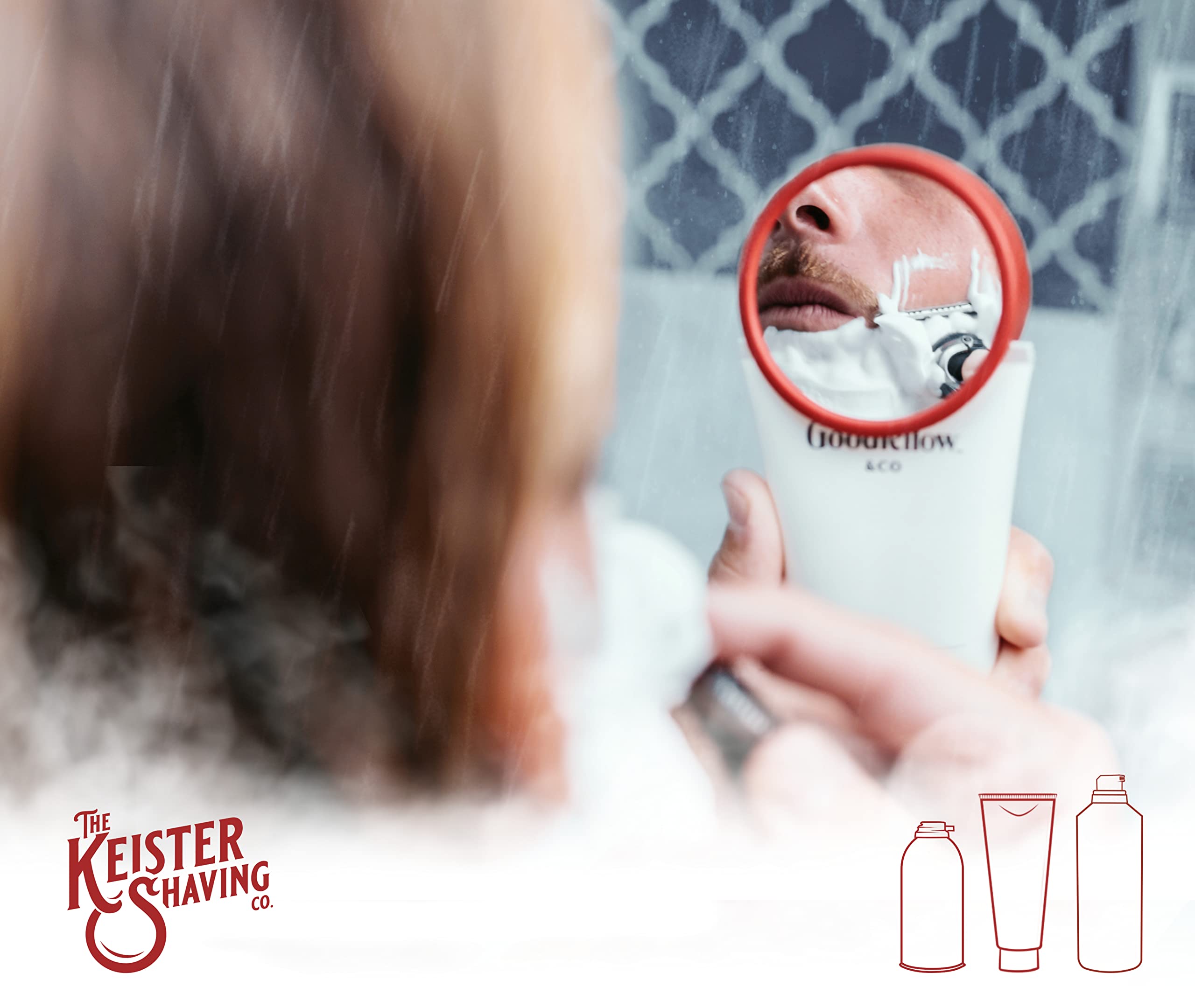 The Original Keister Shower Shaving Mirror, Anti Fog & Anti Scratch