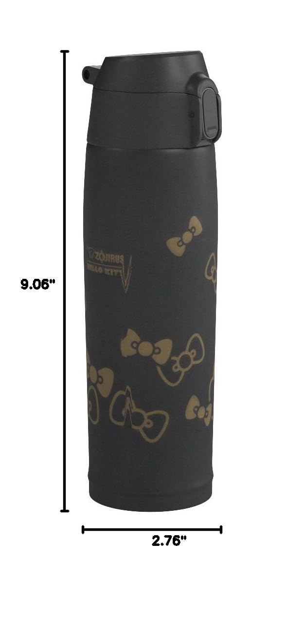 Zojirushi SM-TA48KTBA Stainless Steel Vacuum Insulated Mug, 16-Ounce, Hello Kitty Black