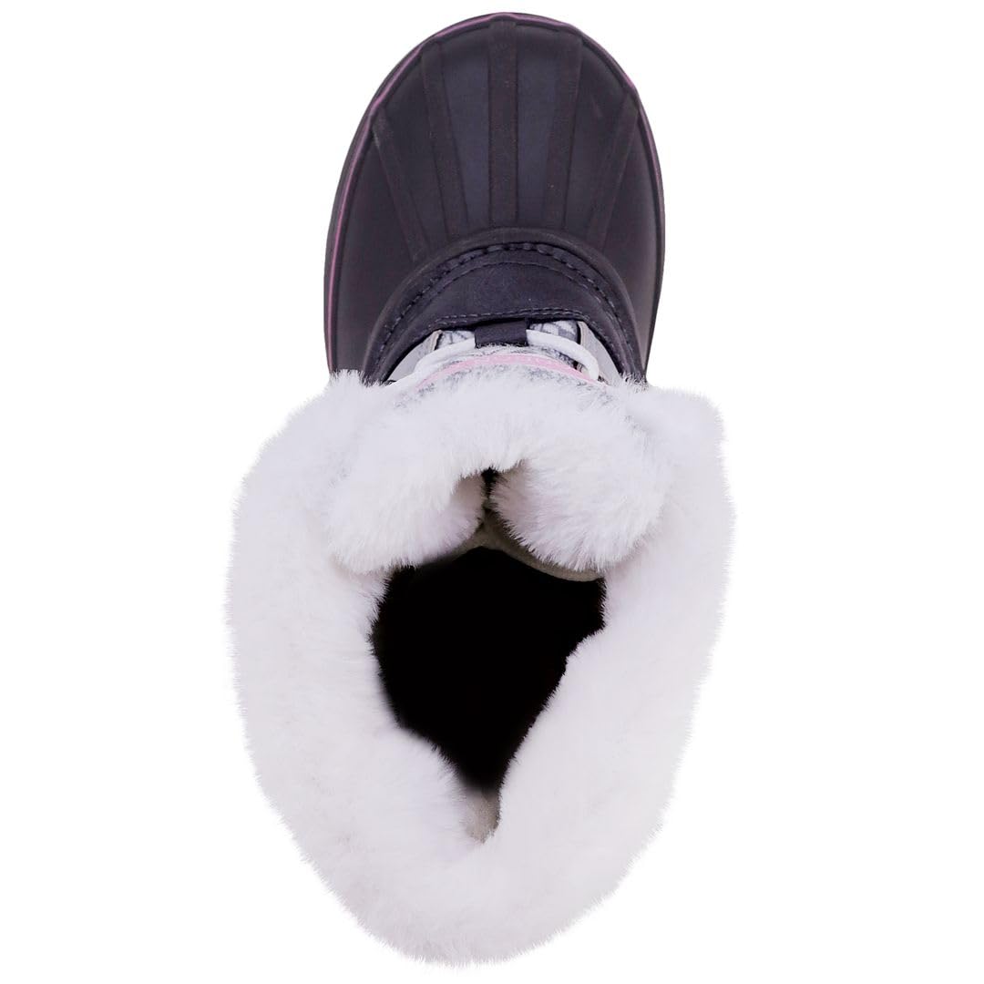 LONDON FOG Girls Tottenham Cold Weather Snow Boot GREY FELT/PINK Size 13