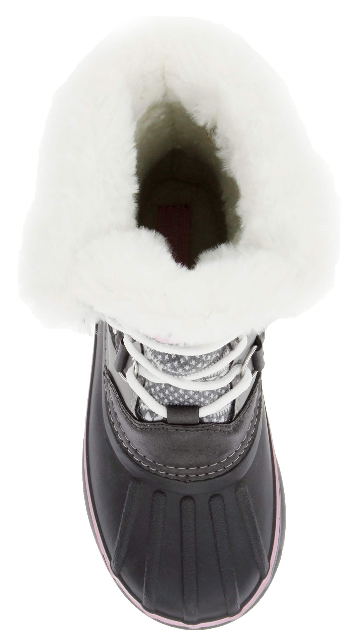 LONDON FOG Girls Tottenham Cold Weather Snow Boot GREY FELT/PINK Size 13