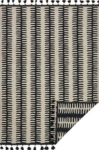 Loloi Justina Blakeney x Kahelo Collection KH-02 Black/Grey Contemporary 9'-3" x 13' Area Rug