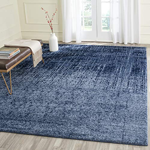 SAFAVIEH Retro Collection 8' x 10' Black / Light Grey RET2770 Modern Abstract Non-Shedding Living Room Bedroom Dining Home Office Area Rug