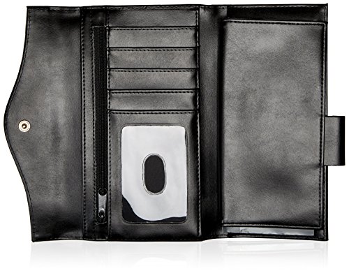 Buxton Heiress Organizer Clutch, Black, One Size