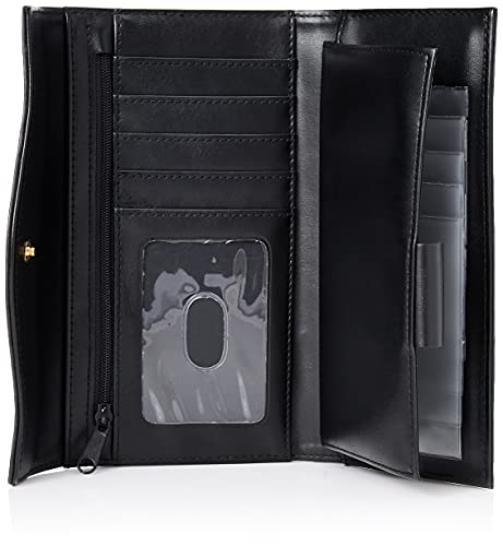 Buxton Heiress Organizer Clutch, Black, One Size