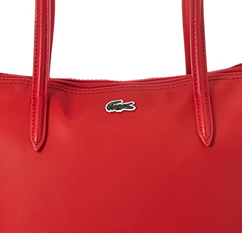 Lacoste Women's L.12.12 Small Tote Bag Shoulder Handbag, High Risk Red, One Size