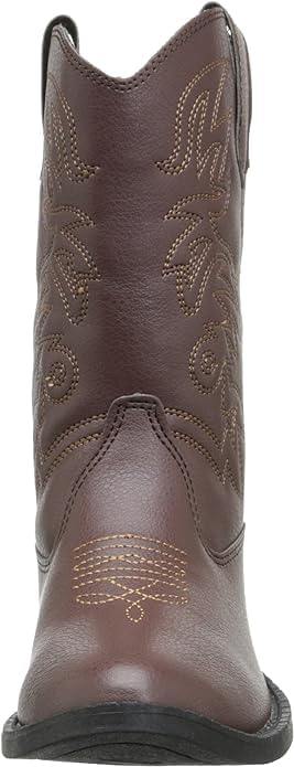 Deer Stags Girls Ranch Western Boot, Dark Brown, 1 Little Kid