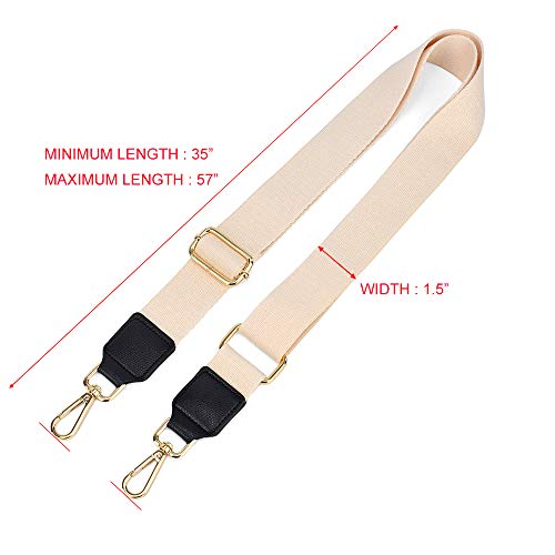 Bag/Purse Strap Replacement Crossbody Shoulder For Women Adjustable Jacquard Woven Guitar Strap Style (Apricot)