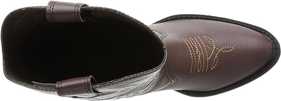 Deer Stags Girls Ranch Western Boot, Dark Brown, 1 Little Kid