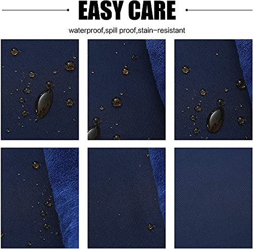 Obstal Rectangle Table Cloth, Oil-Proof Spill-Proof and Water Resistance Microfiber Tablecloth, Decorative Fabric Table Cover for Outdoor and Indoor Use (Navy Blue, 60 x 84 Inch)