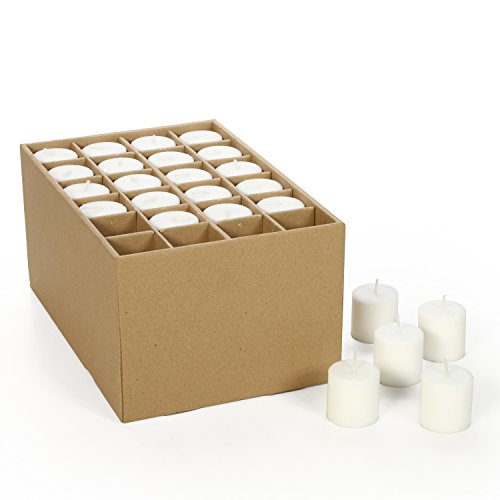 Hosley’s Set of 72 White Unscented Votive Candles