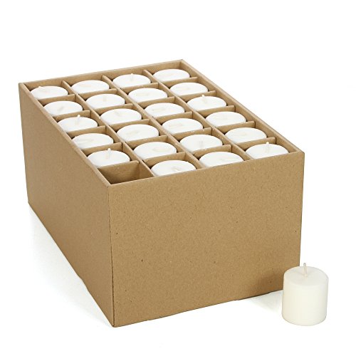 Hosley’s Set of 72 White Unscented Votive Candles