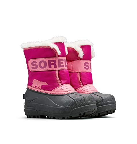 Sorel Youth Unisex Little Children's Snow Commander Boots - Tropic Pink, Deep Blush - Size 12