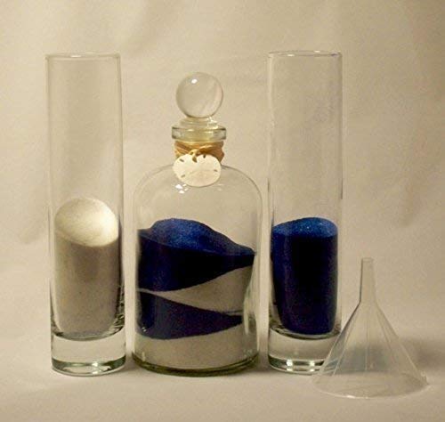 Personalized Unity Sand Ceremony, Wedding and Anniversary, Euro with Glass Stopper