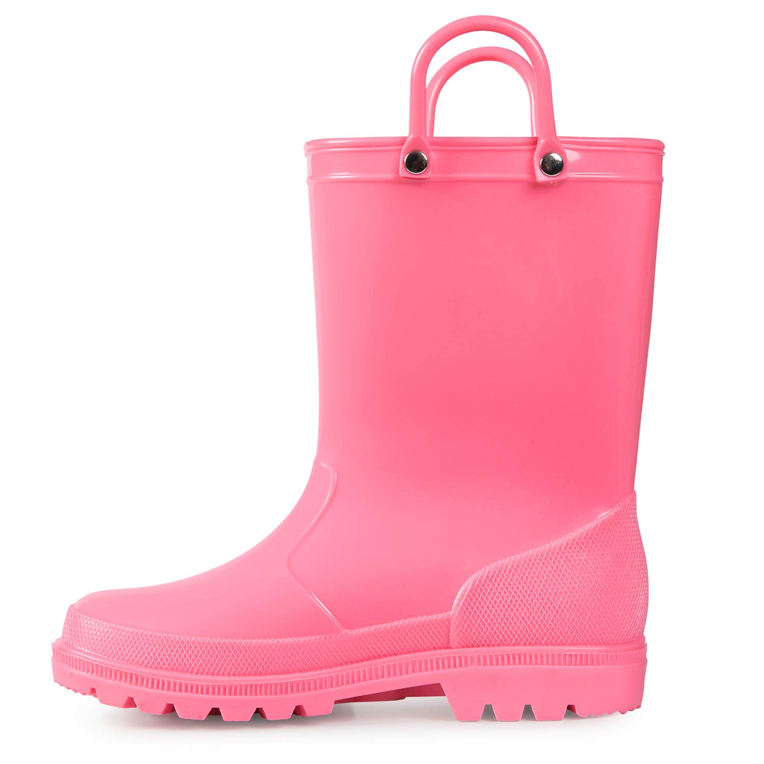 K KomForme Kids Girls & Boys Rain Boots with Easy-on Handles Waterproof Outdoors