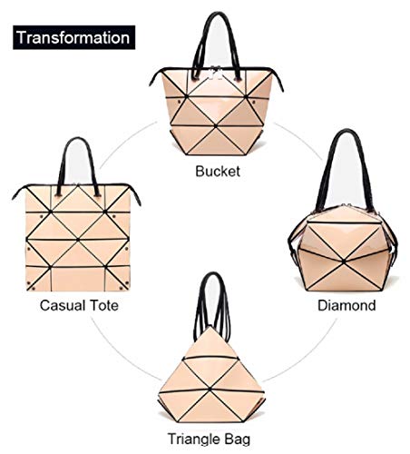 Geometric Luminous Purses and Handbags Holographic Reflective Crossbody Bag Irredescent Flash Rainbow Tote B