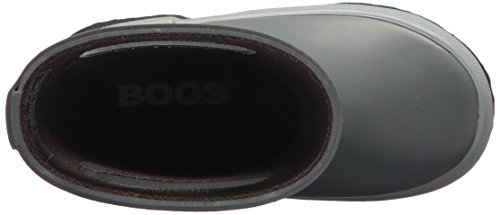 Bogs Kids' Skipper Waterproof Rubber Rain Boot for Boys and Girls,Solid Gray,13 M US Little Kid