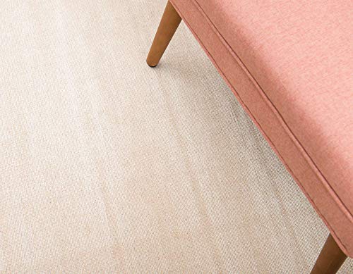 Unique Loom Williamsburg Collection Casual Transitional Solid Vibrant Area Rug, 5' 0" x 5' 0", Beige