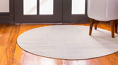 Unique Loom Williamsburg Collection Casual Transitional Solid Vibrant Area Rug, 5' 0" x 5' 0", Beige