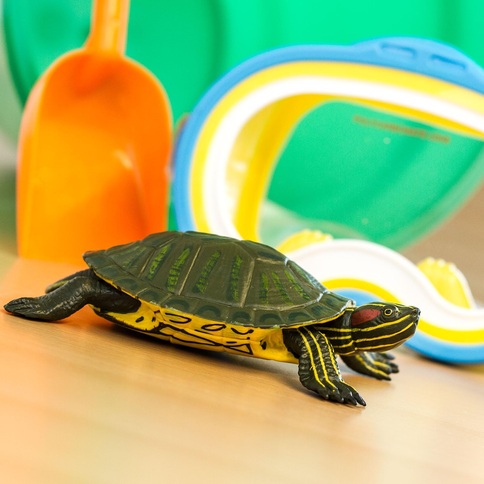 Safari Ltd. Red-Eared Slider Turtle Figurine - Realistic 5.25" Model Figure - Educational Toy for Boys, Girls, and Kids Ages 18M+
